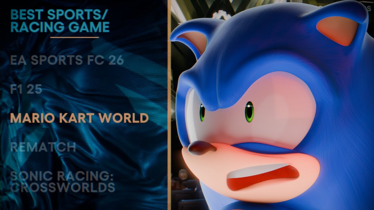 Sonic's loss at The Game Awards be like - YouTube