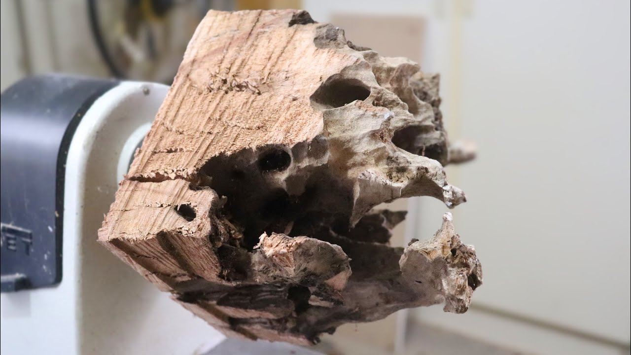 Wood Turning a Crazy Log - YouTube