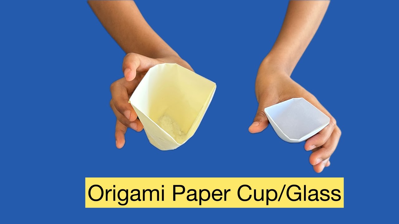 DIY Very Easy Craft Paper Glass without glue | Easy Origami Paper Cup ...