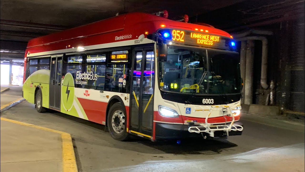 TTC Eastbound Ride Video on 6061 on route 952 Lawrence West Express to ...