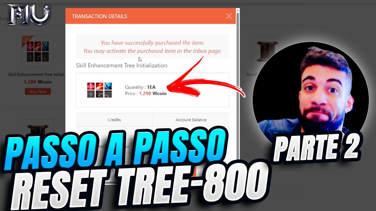 📌 Guia Rápido: Resetando Tree 800 no Site e Master Tree do Mu Online ...