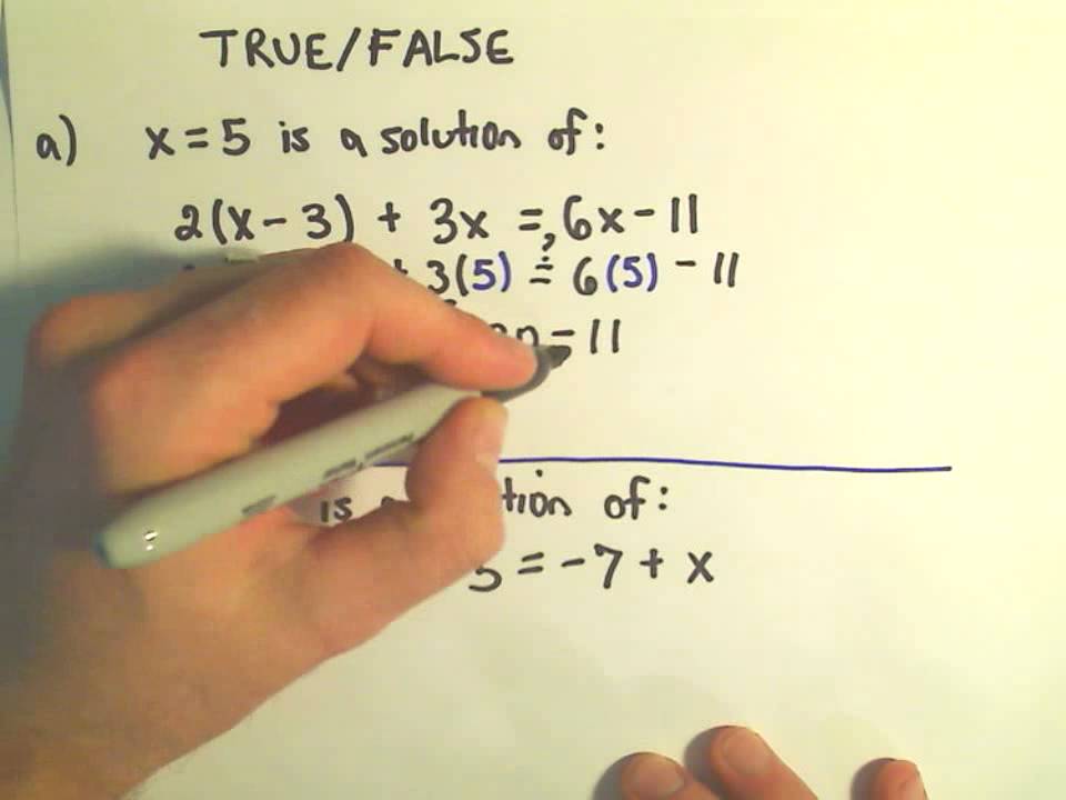 An Intro To Solving Linear Equations What Does It Mean To Be A