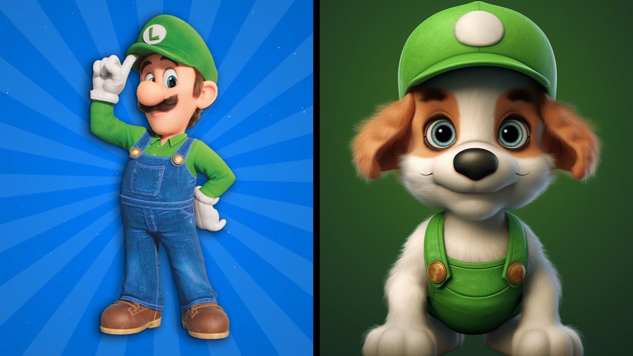 MARIO characters as a PUPPY | SuperMario but SuperPuppy - YouTube
