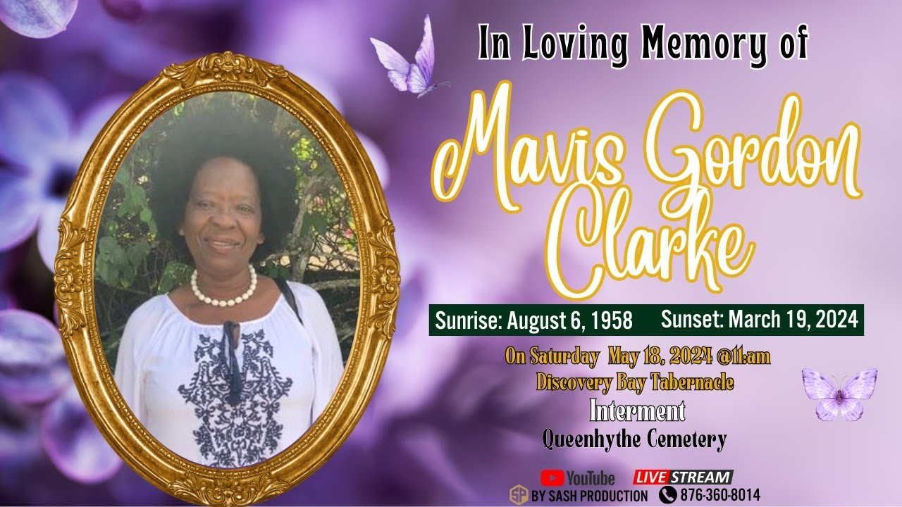 Thanksgiving Service For the Life of Mavis Gordon - Clarke - YouTube