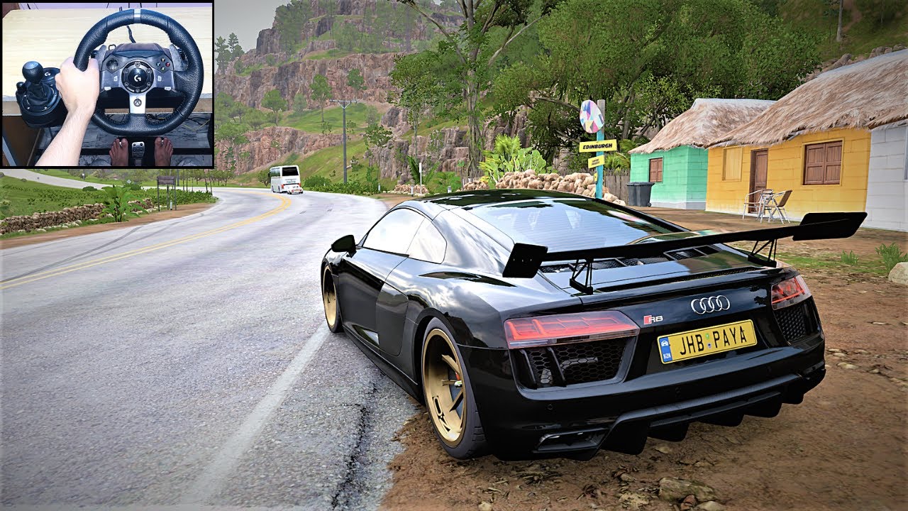 Audi R8 900HP | Forza Horizon 5 | Logitech g920 gameplay - YouTube