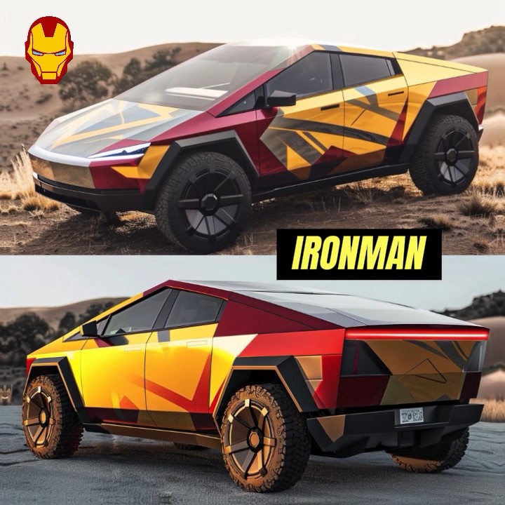 cybertruck superhero edition #cybertruck #tesla #marvel - YouTube
