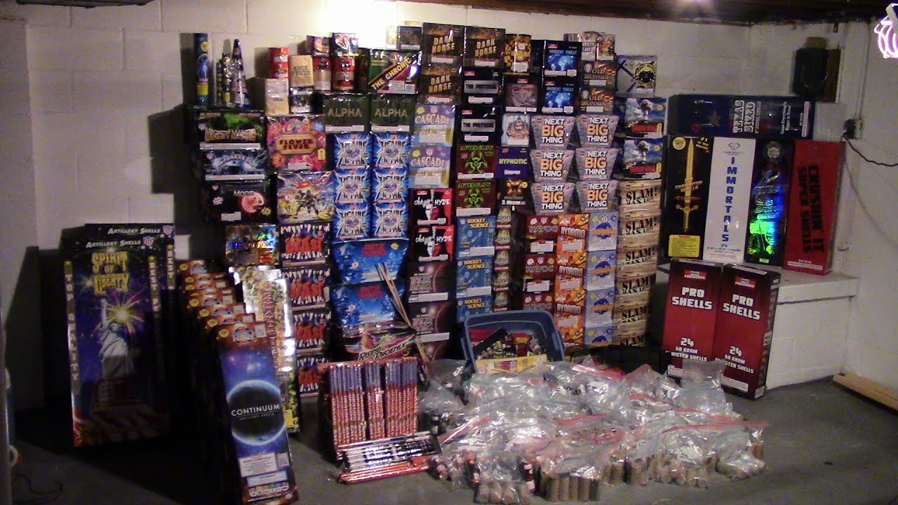2017 fireworks stash complete!!!!!!! - YouTube