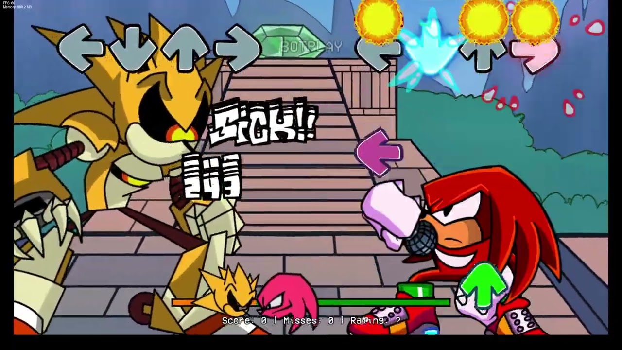 FNF Metallic Chaos (Hard) (Mod) Knuckles Vs Mecha Sonic - YouTube