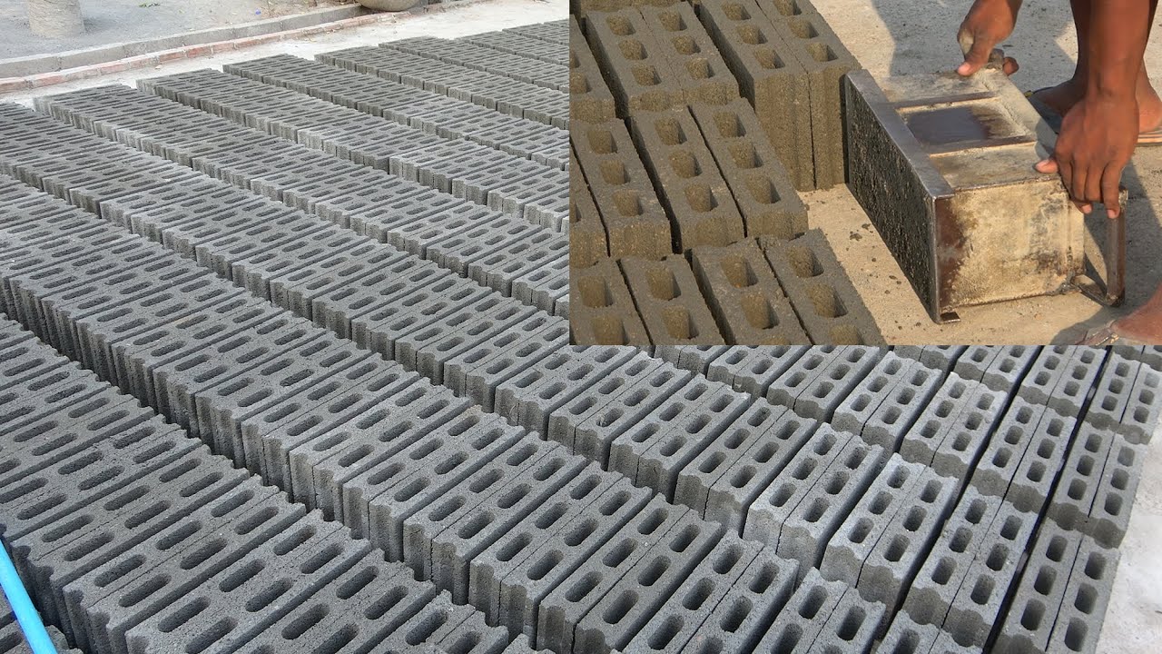 How Bricks Are Made 2021 | Brick Making Process | Make cement bricks ...