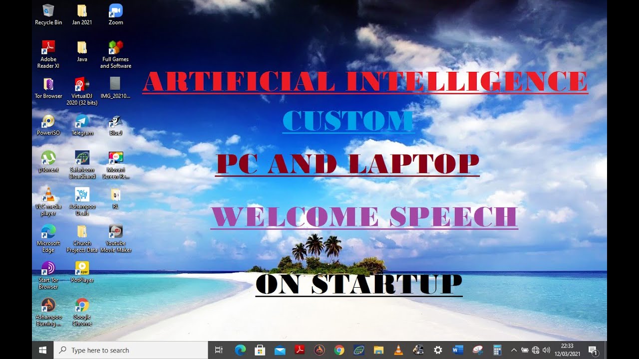 Make your computer welcome you upon startup. - YouTube