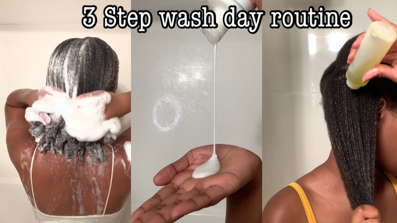 3 STEP WASH DAY ROUTINE FOR 4C NATURAL HAIR | WASH DAY ROUTINE FOR TYPE ...