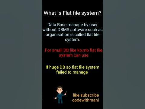 What is flat file system? #shortsvideo - YouTube
