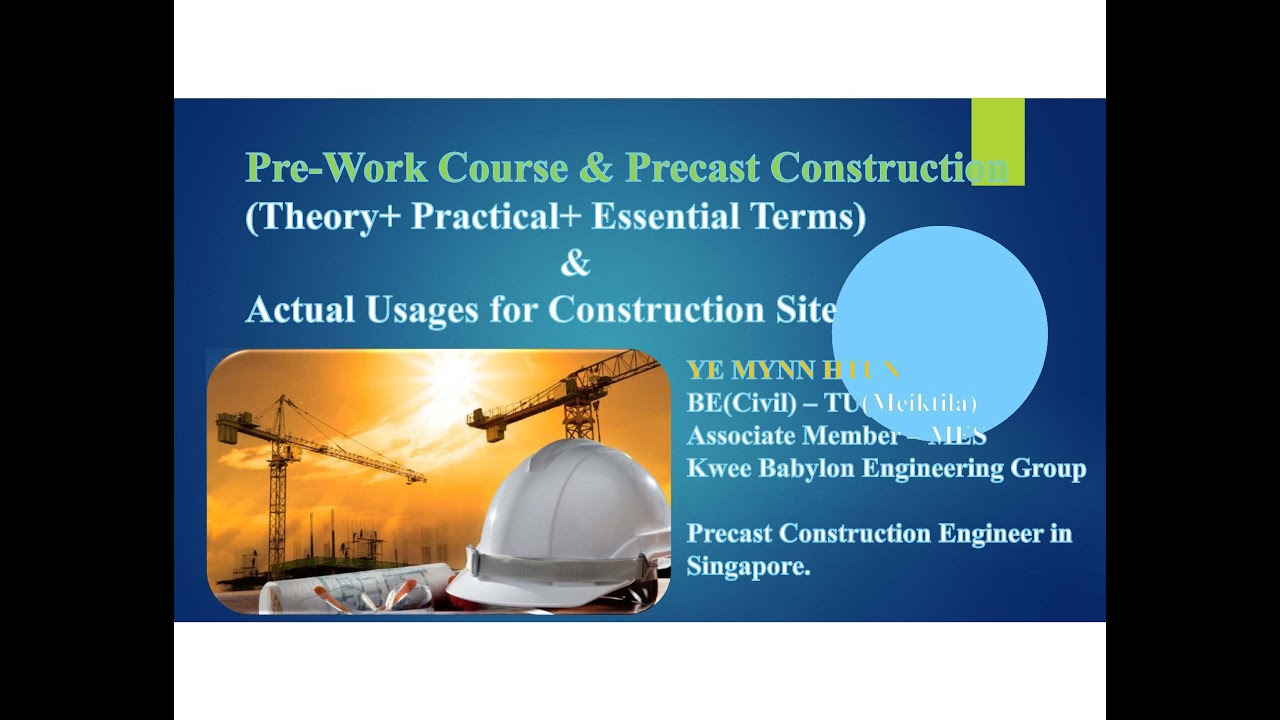 1. Introduction (Getting Started Pre-work & Precast Construction Course ...