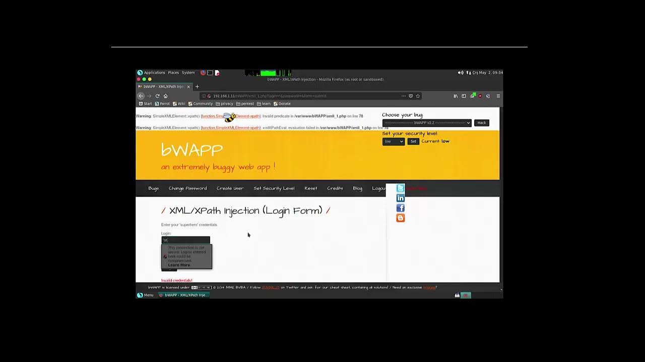 A1 Injection - XML XPath Injection (Login Form) | Level Low - YouTube