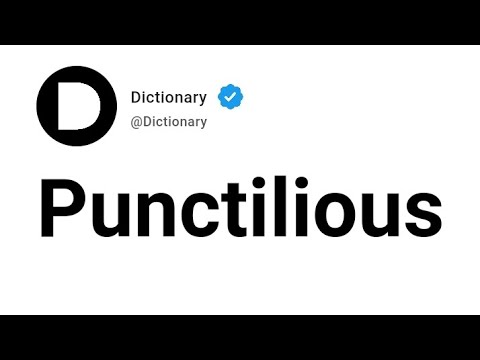Punctilious Meaning In English - YouTube