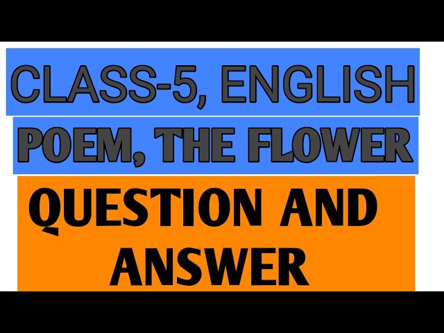 Flower School Poem Questions And Answers | Best Flower Site