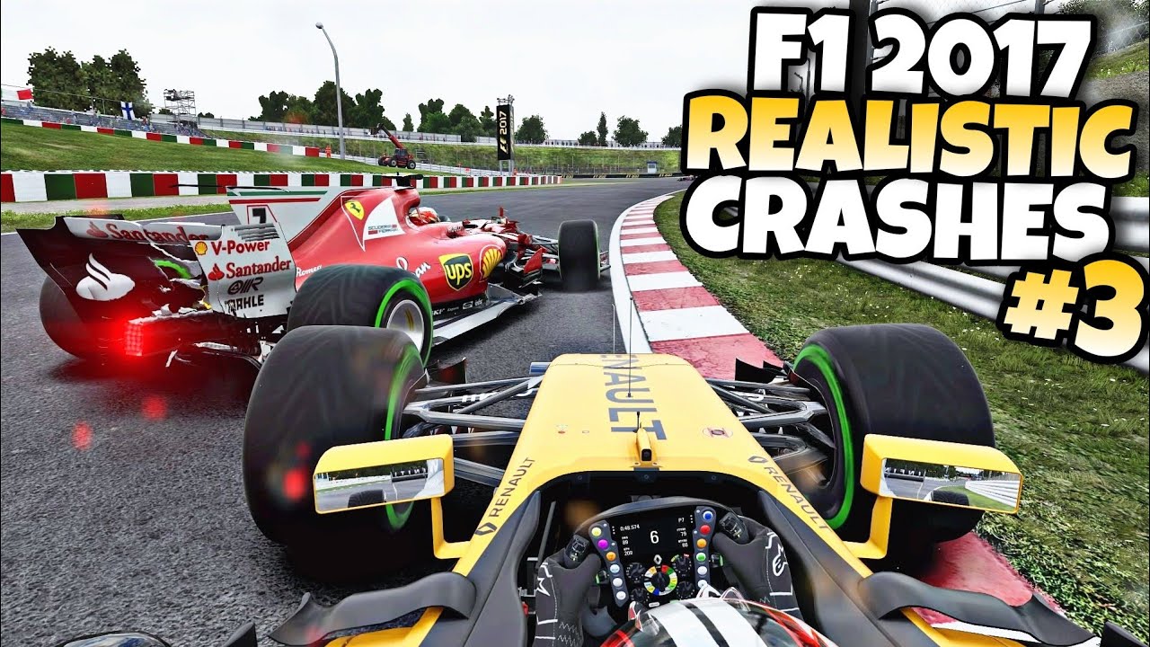 F1 2017 REALISTIC CRASHES #3 - YouTube