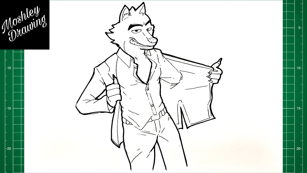 How to Draw Mr. Wolf from The Bad Guys - YouTube