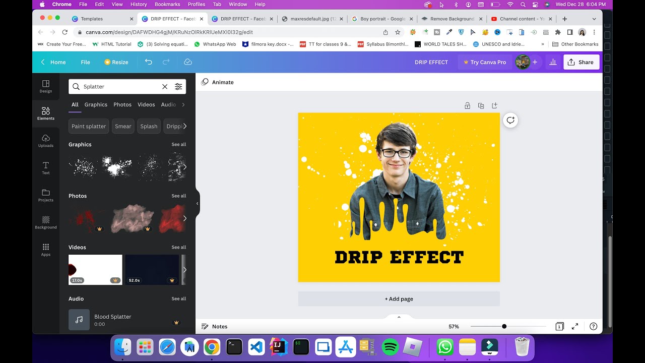How to do DRIP EFFECT in Canva - YouTube