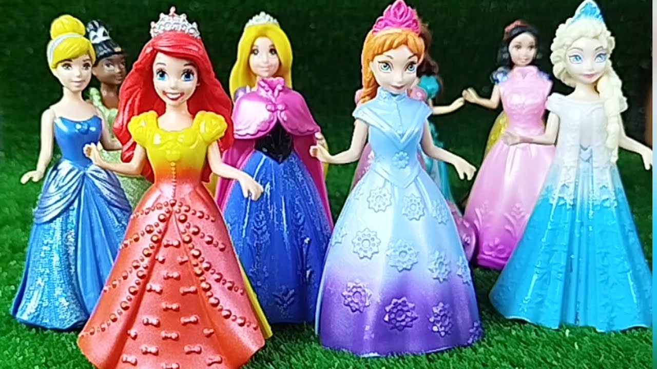 ASMR Unboxing Mattel Disney Princess Spin & Reveal Surprise Dolls ...