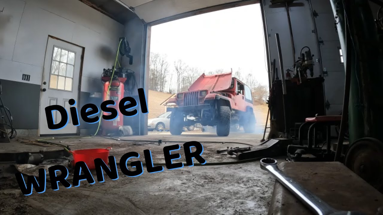 Barn yard Ferrari ~ DIESEL powered JEEP WRANGLER - YouTube