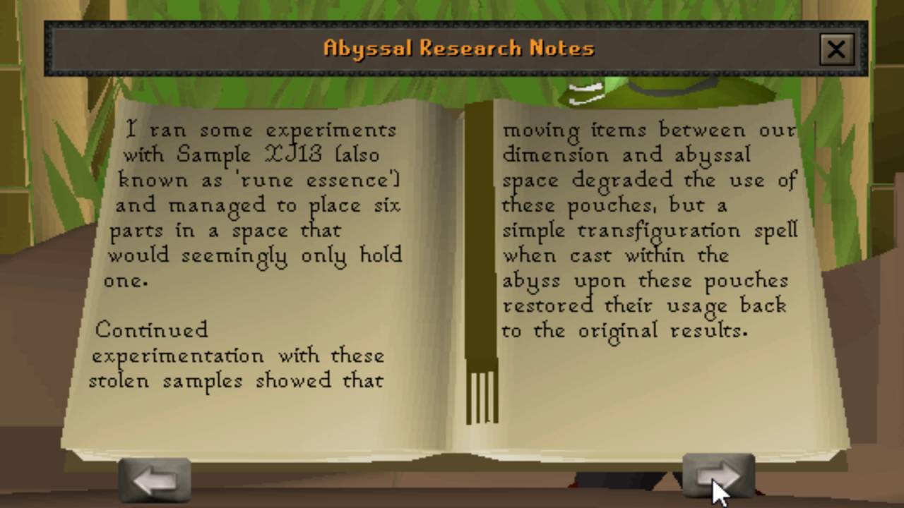 Runescape Reading: Abyssal Research Notes (Abyssal Book) - YouTube