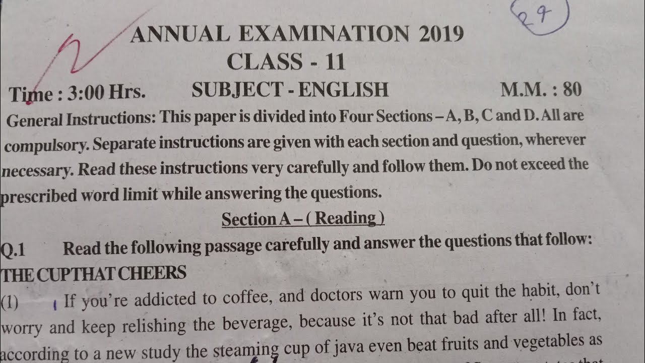 Class 11th English Question Paper Uk Board NCERT Annual Examination class-11th-english-question-paper-uk-board-ncert-annual-examination