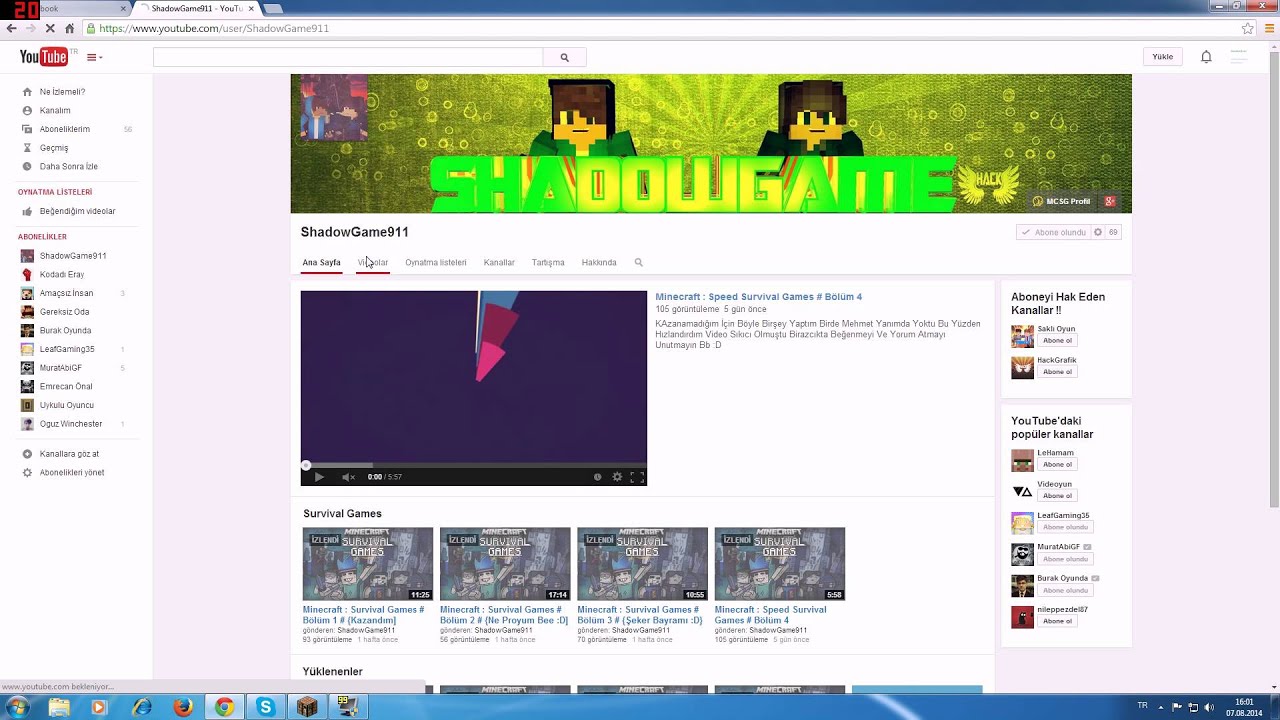 Kanal Tanıtımı #1 #ShadowGame - YouTube
