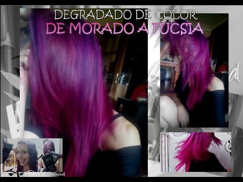 COMO HACER UN DEGRADADO DE MORADO A FUCSIA - YouTube