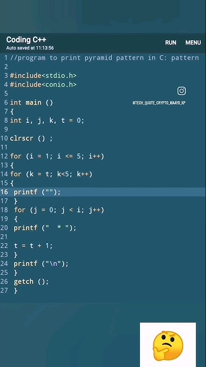 Program To Print Pyramid Pattern In C Pattern 6 Shorts Trending Coding Gyan Cprogramming