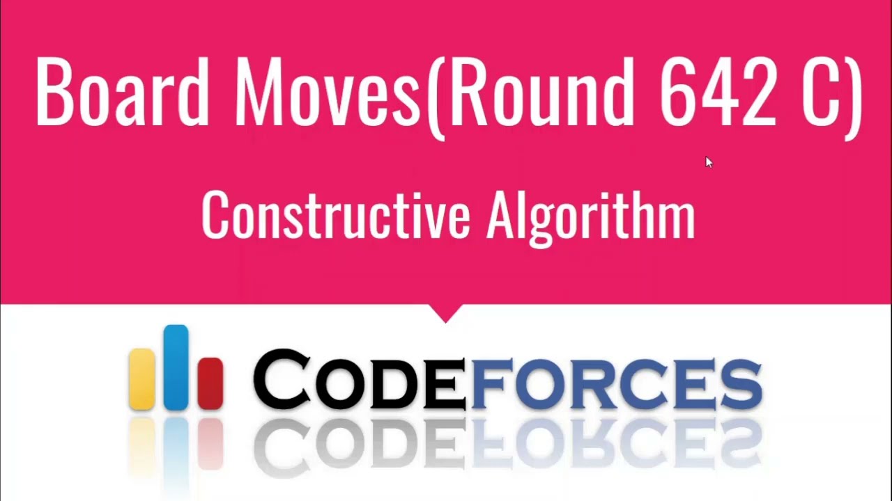 E001 Board Moves Constructive Algorithms Codencode Youtube