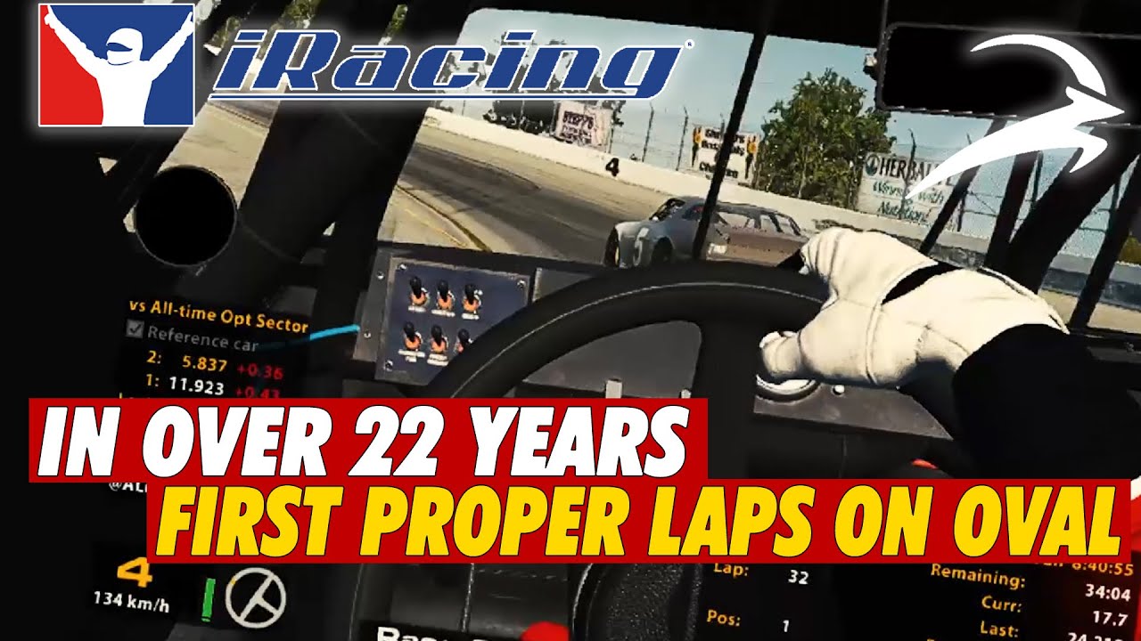 iRacing | First proper laps on oval and in VR - YouTube