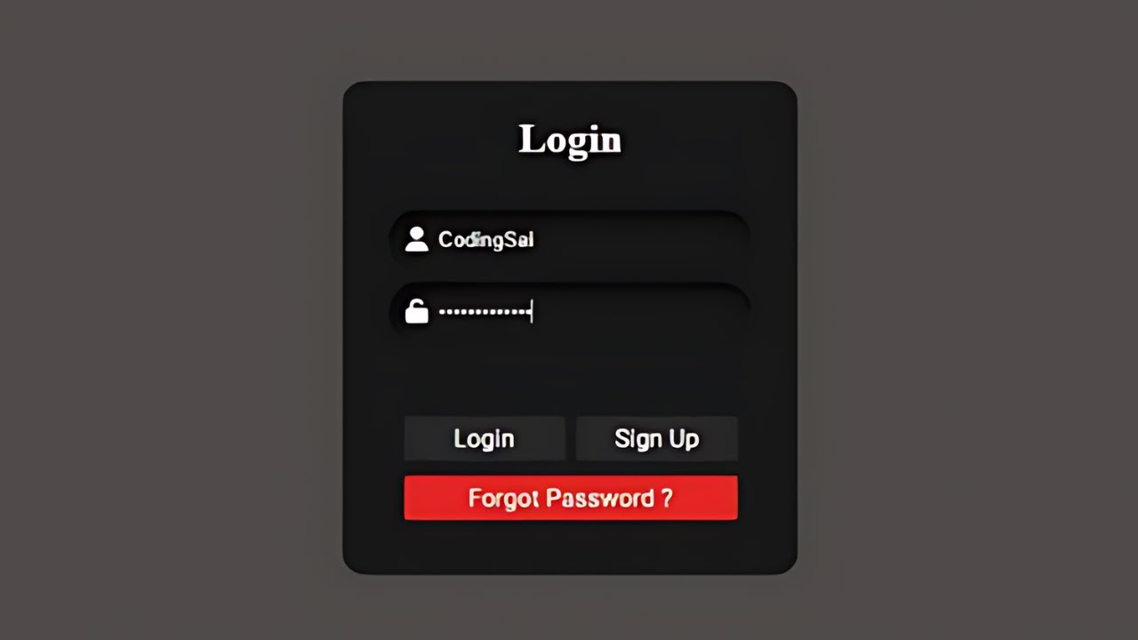 How to style a login page with CSS - No talking - YouTube