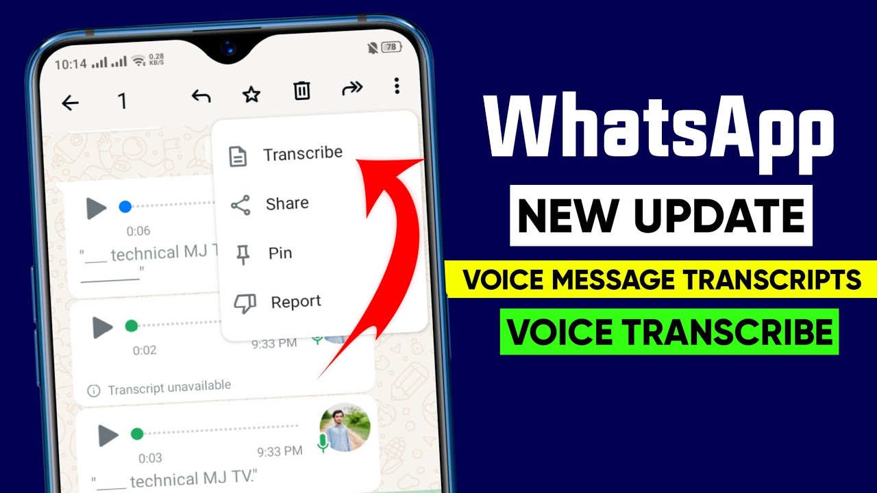 WhatsApp voice message transcripts || WhatsApp voice transcribe feature ...