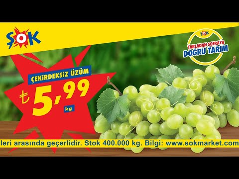 Çekirdeksiz Üzüm hem #ŞOK'ta hem de Cepte ŞOK'ta #ŞOKUcuz!