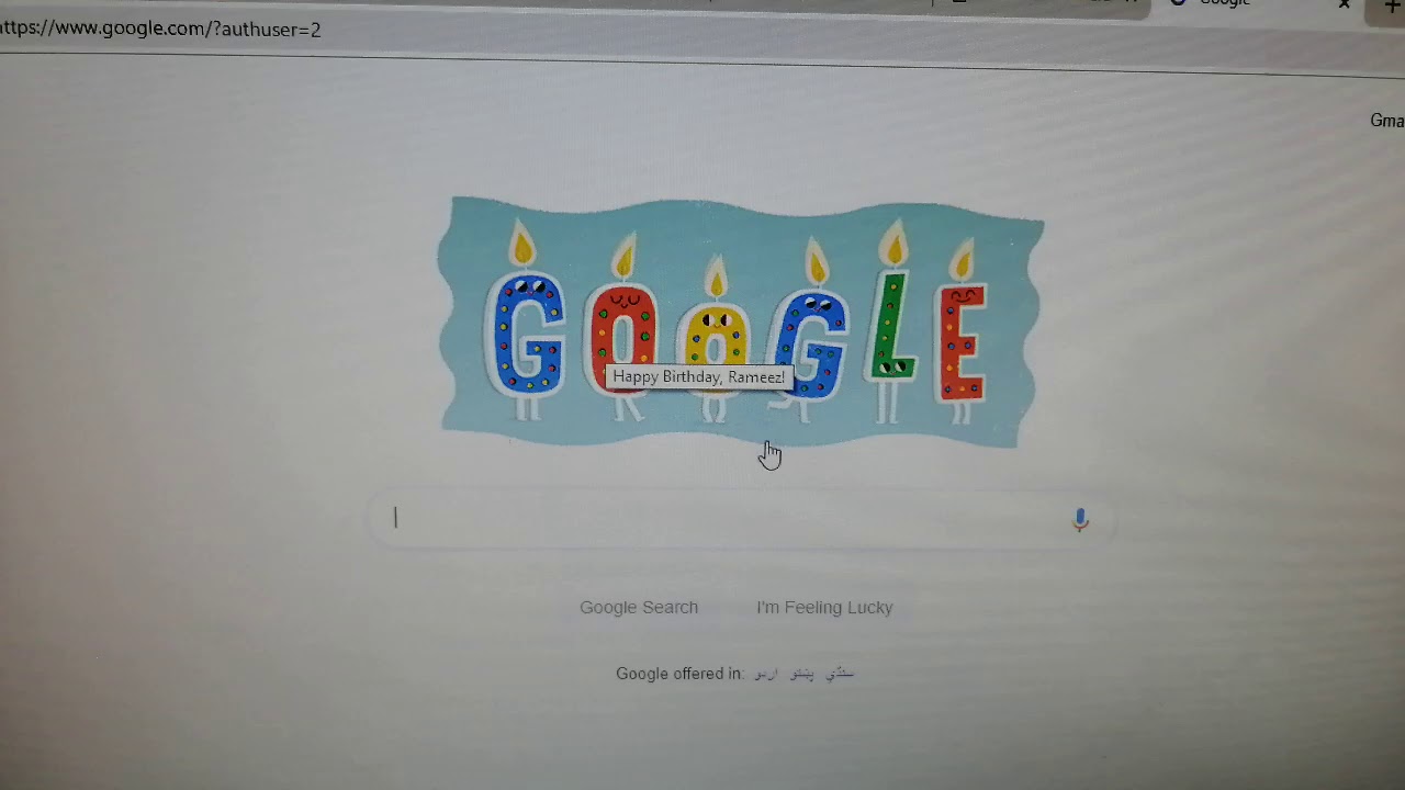 Google Birthday Doodle - YouTube