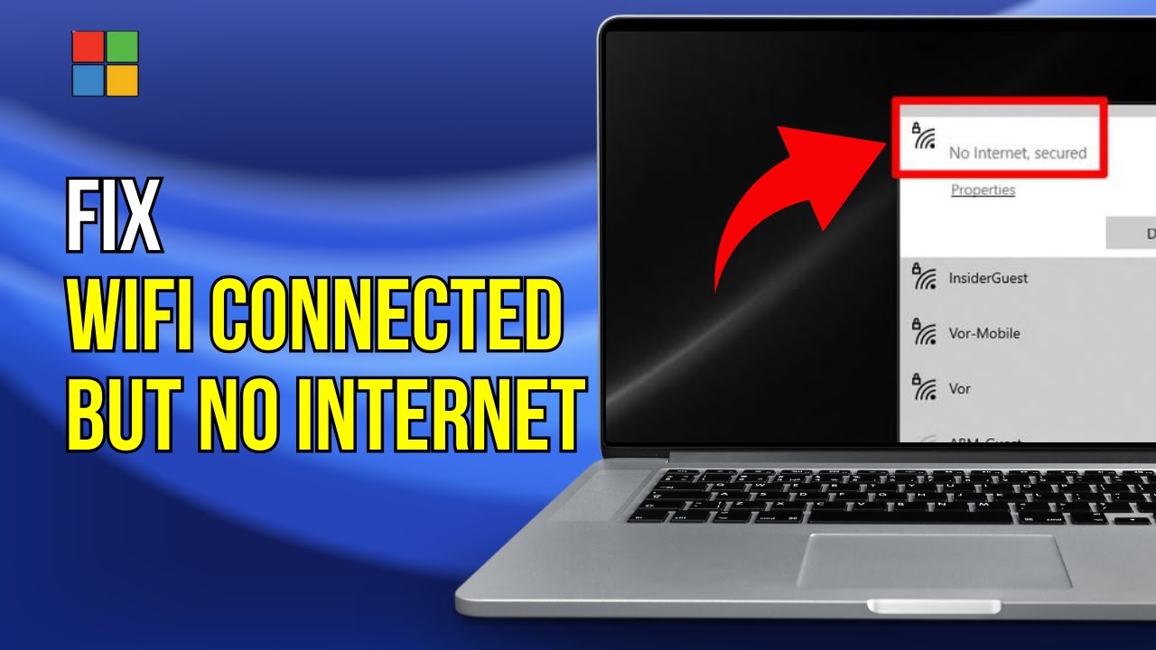 FIXED: WiFi Connected BUT Internet NOT working on Windows 11/10 - YouTube