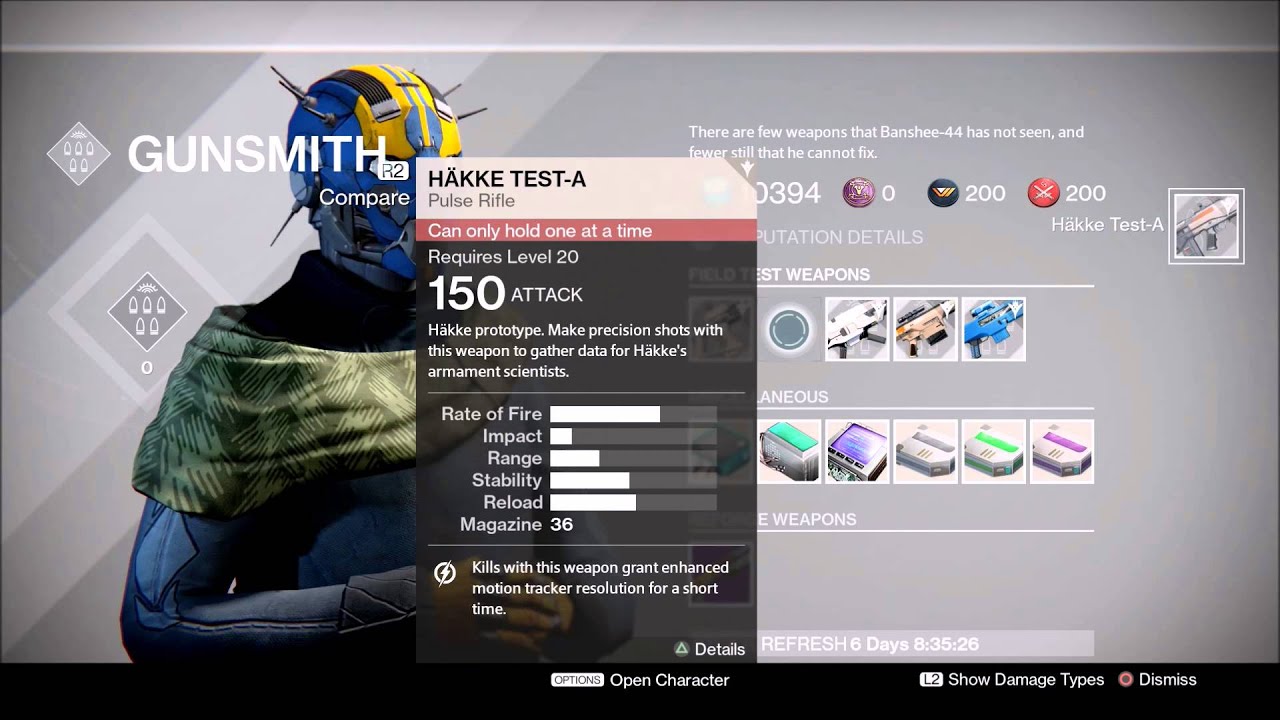 Destiny year 2 New Gunsmith Weapon Challenges and New Weapons - YouTube