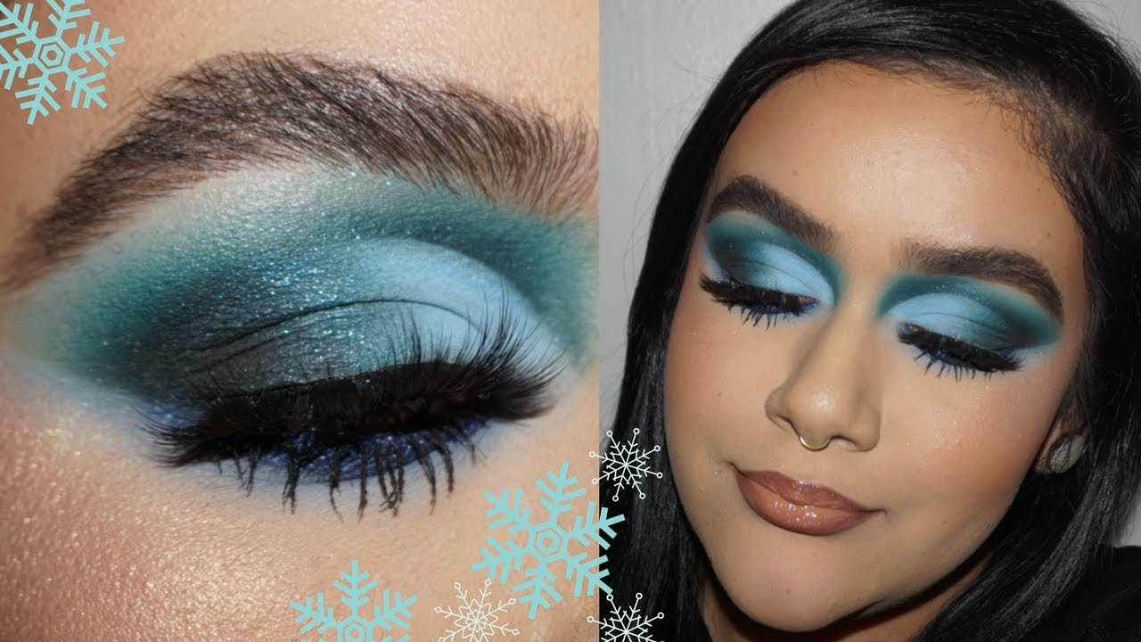 Winter Wonderland Makeup | Blue Cut Crease - YouTube