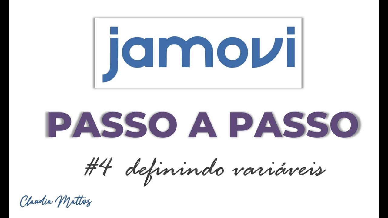 JAMOVI - Passo a Passo - #4 definindo variáveis - YouTube