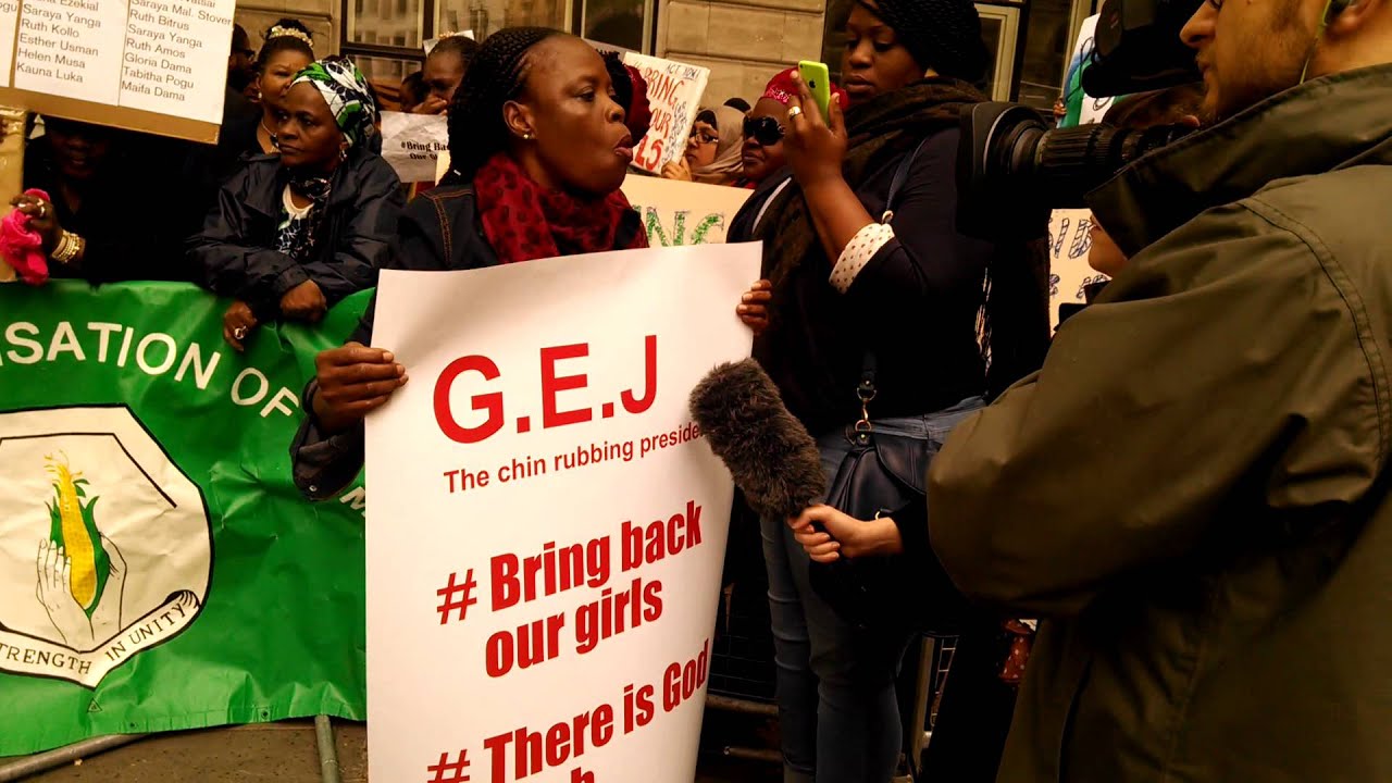 Bring Back Our Girls protest in London. - YouTube