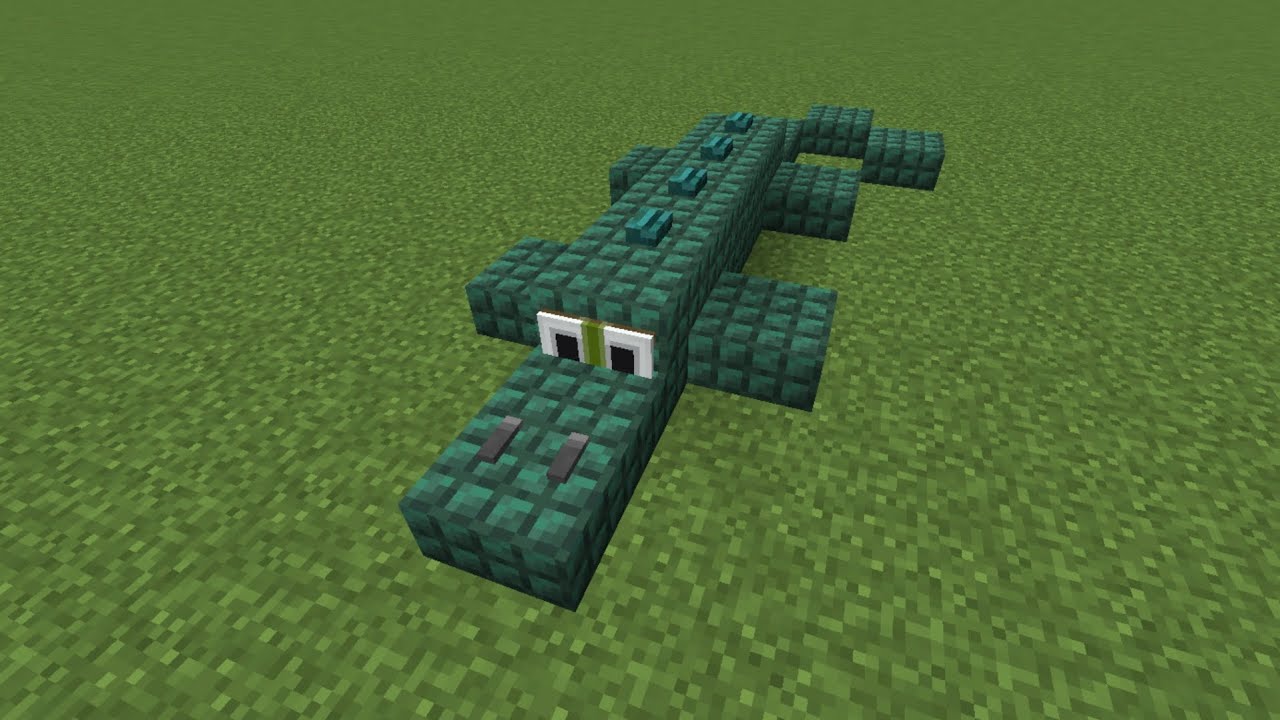How To Make A Crocodile In Minecraft - YouTube