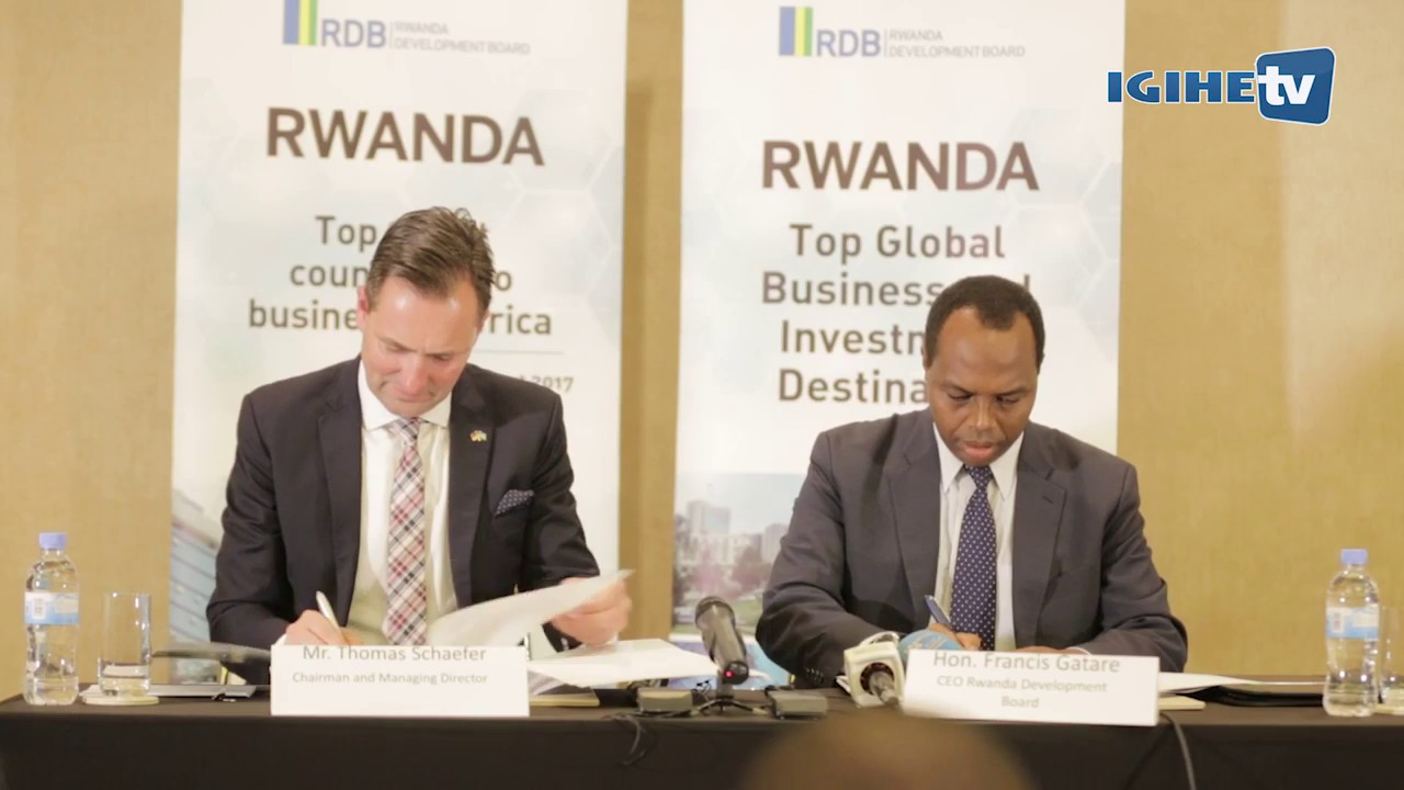 Volkswagen signs MoU with Rwandan Government on vehicle assembly - YouTube