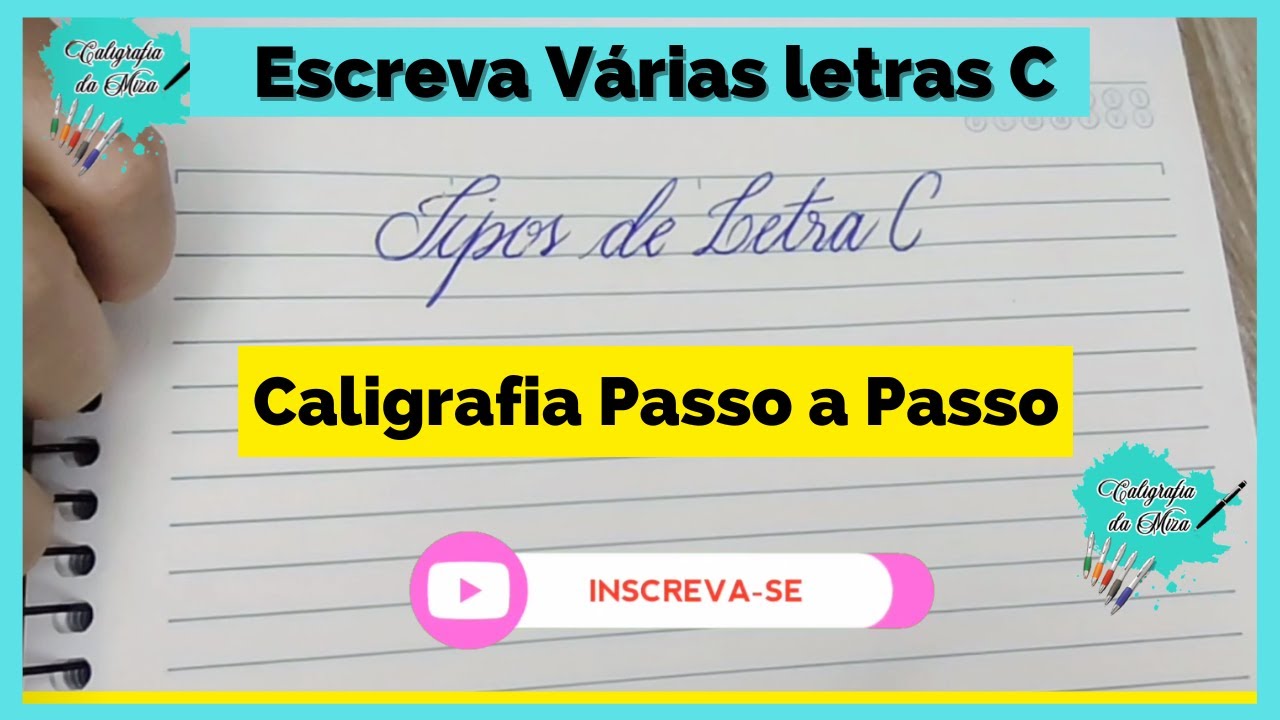 CALIGRAFIA BONITA - Letra C (PASSO A PASSO) - YouTube
