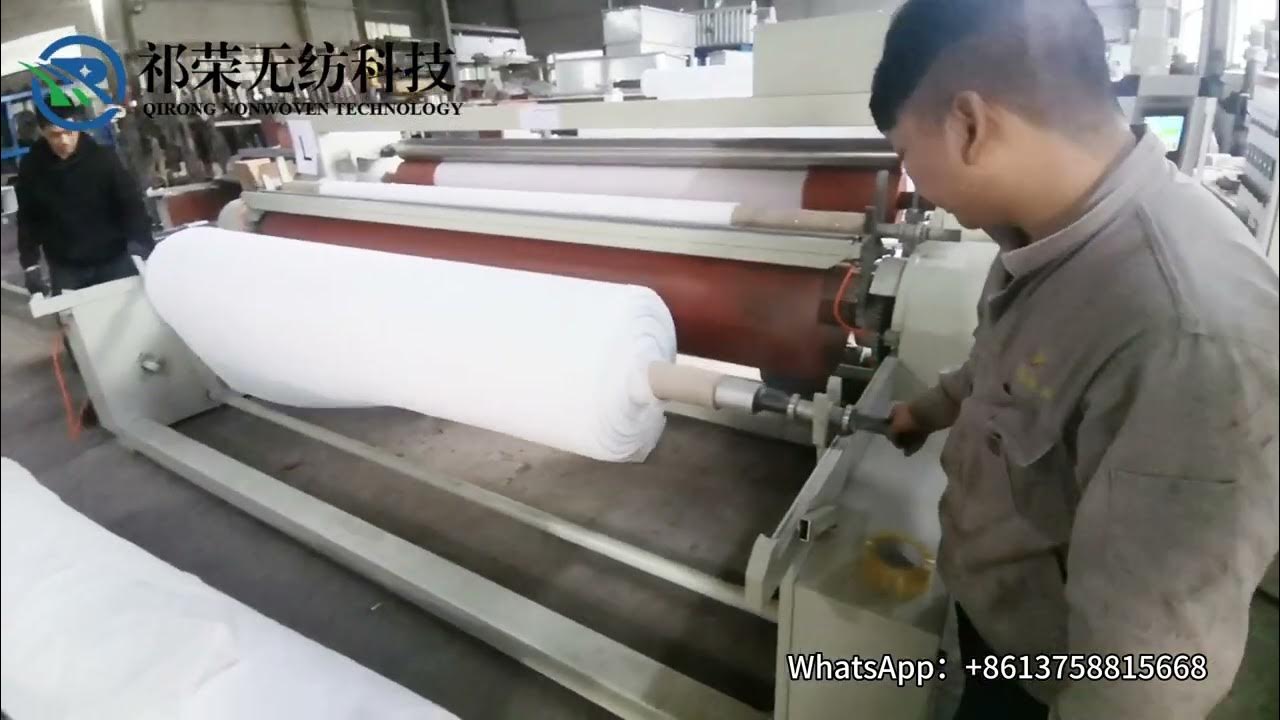 nonwoven fabric splicing machine agriculture cover - YouTube