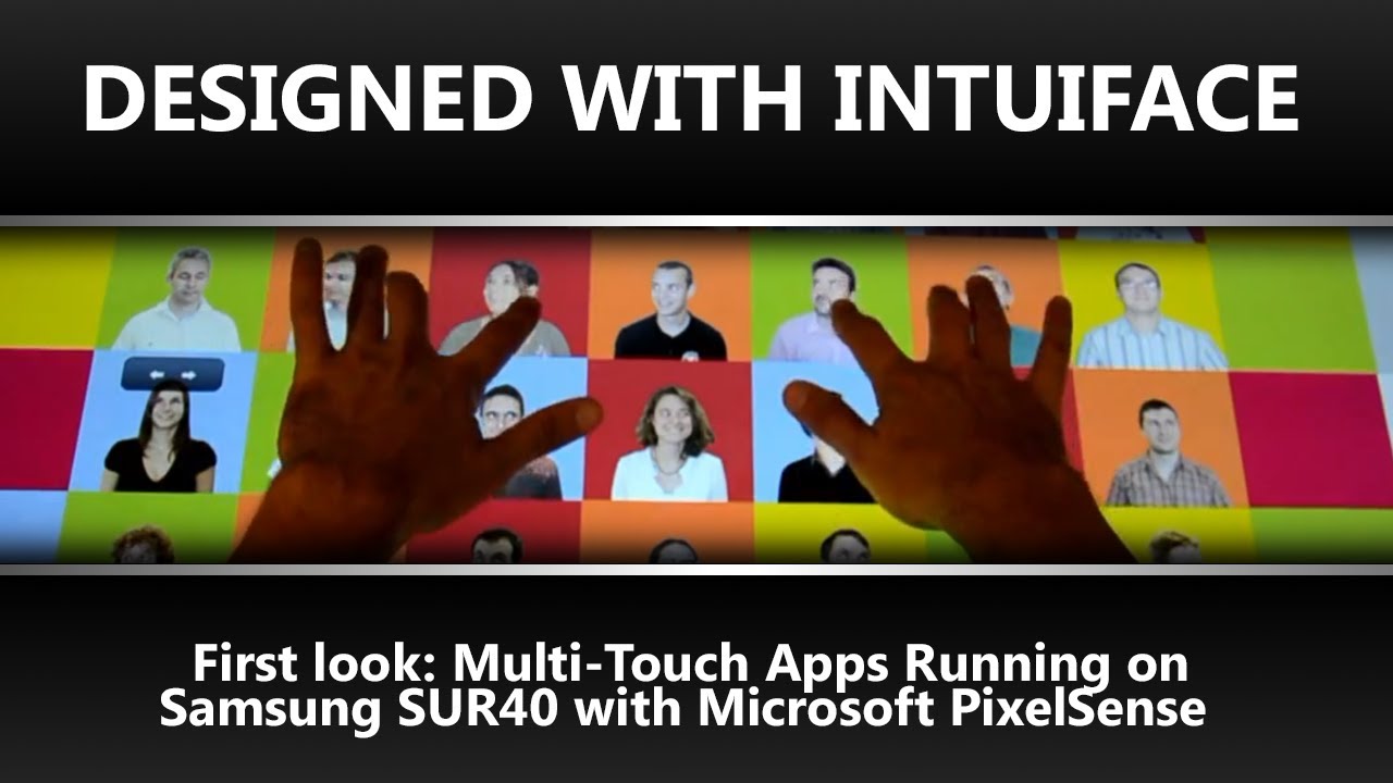 First Look: Multi-Touch Apps Running on Samsung SUR40 with Microsoft PixelSense - YouTube