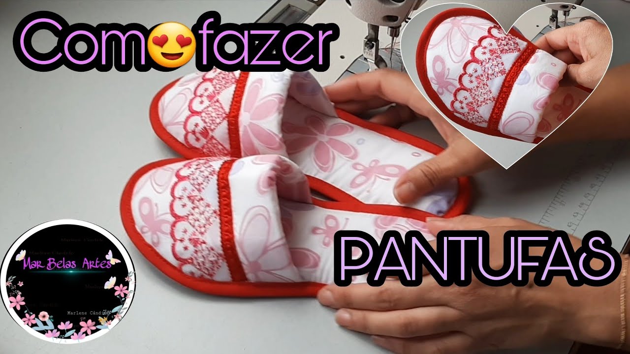 😱[INCRÍVEL] -Como fazer PANTUFAS|modelar,cortar estruturar e costurar ...