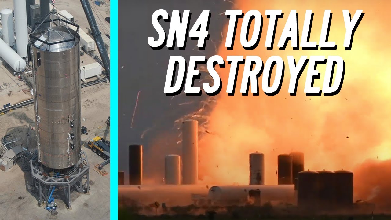 Starship Update - SN4 Destroyed after Static Fire - YouTube