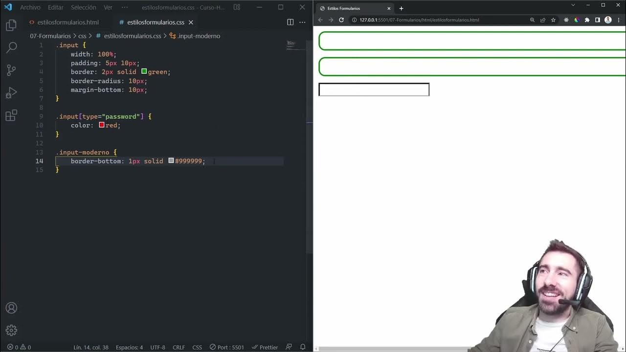 27 Estilando formularios - Curso HTML y CSS - OpenBootcamp - YouTube