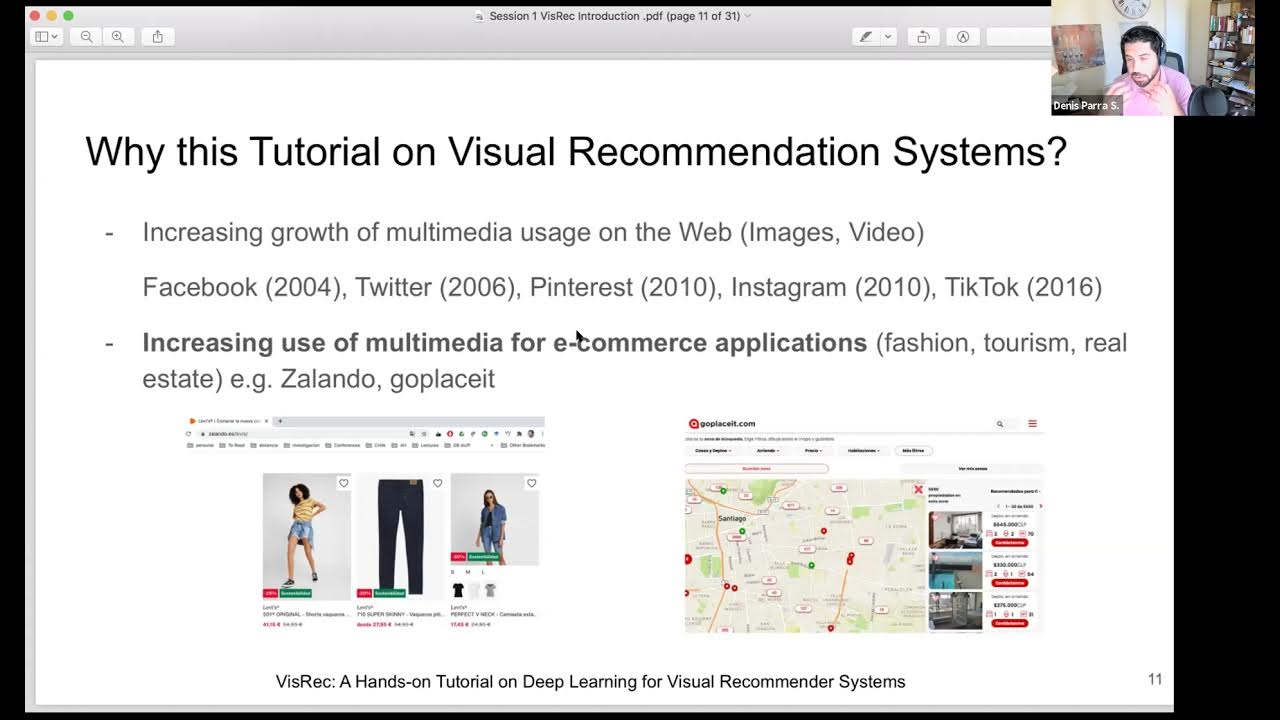 VisRec: A Hands-on Tutorial on Deep Learning for Visual Recommender Systems - YouTube